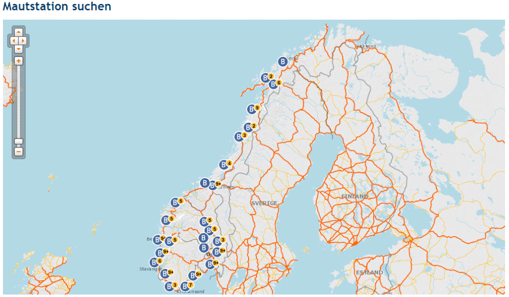 Maut Norwegen Mietwagen